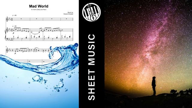 Tears For Fears - Mad World | Ноты для Скрипки (Виолончели) и Фортепиано