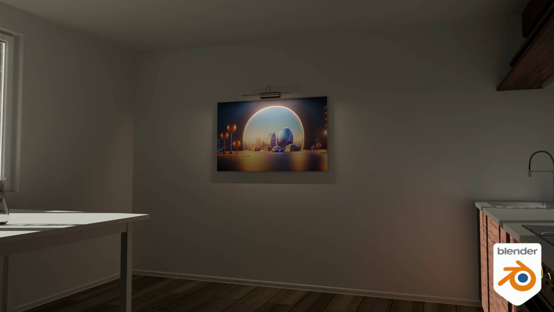 Моделирование - Добавляем картину и свет