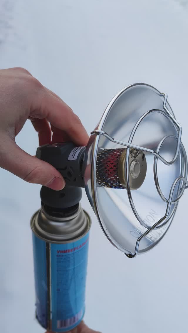 Газовый обогреватель от баллона палатки блиндажа Фотон START с переходником на цанговый баллон