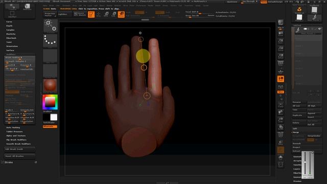 Как изогнуть палец в ZBrush (720p)