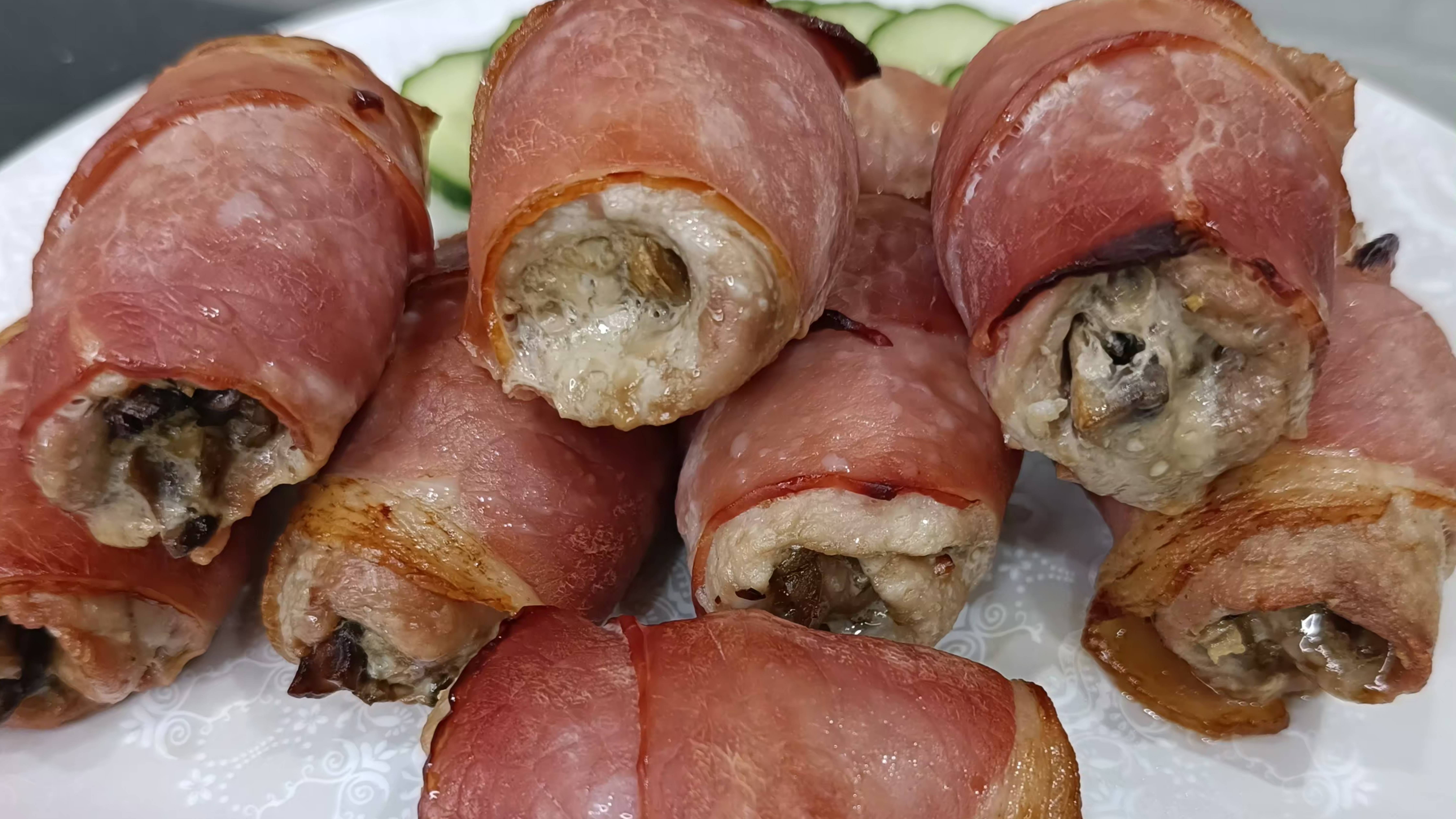 Рулетики Свинина в беконе