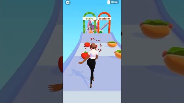 Офисный работник на обеде Body Race