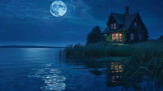 ✨Расслабляющая музыка для сна. Уединение на Лунном озере. Безмятежный ночной побег✨