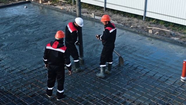 Заливка монолитной плиты КП Зеленый город