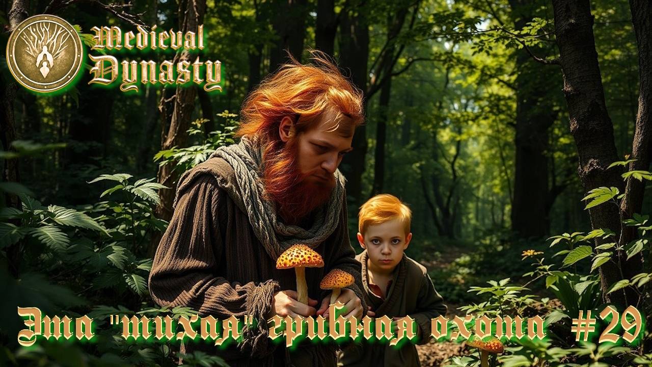 Medieval Dynasty #29. Ох уж эта "тихая" грибная охота. Сколько раз упал с коня Расимир?