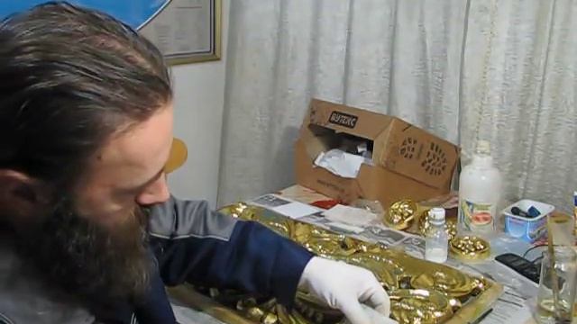 отделка золотой суперпоталью царских врат