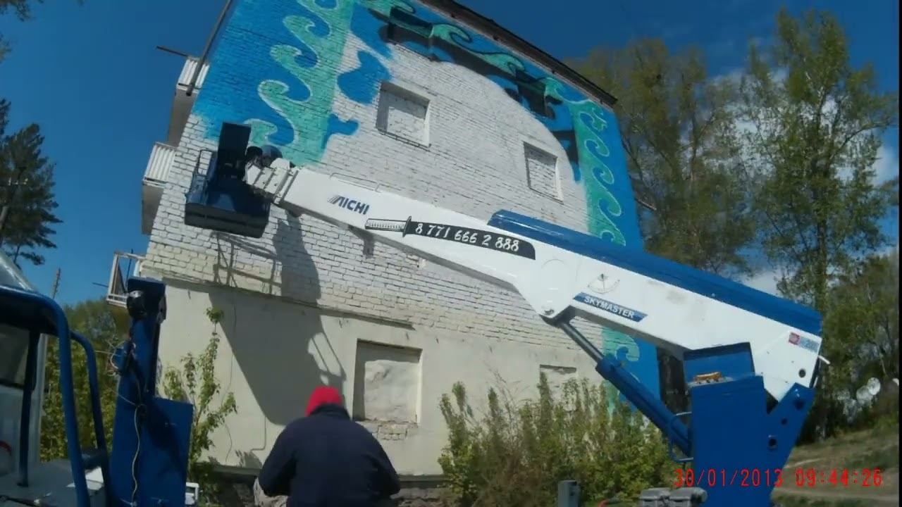 Роспись стены за 10 часов. Мурал в Иртышске.