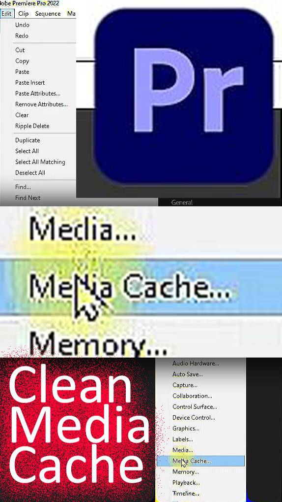 Adobe Premiere Pro как очистить кэш | clean cache
