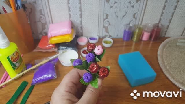 Новогодний декор из мягкого пластилина.