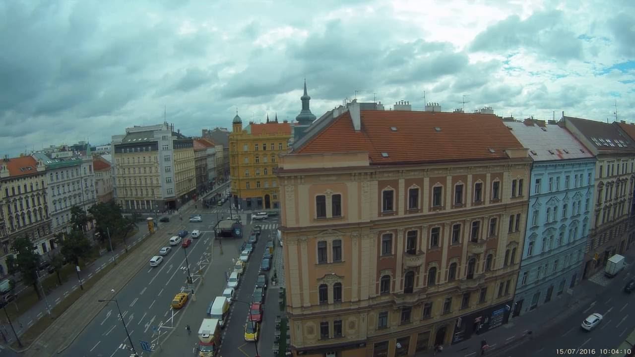 таймлапс. Вид из окна отель LEGIE 3. Прага, июль 2016