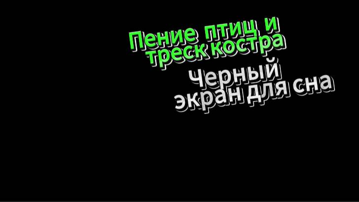 Спать всю ночь под успокаивающие звуки ПЕНИЯ ЛЕСНЫХ ПТИЦ И ПОТРЕСКИВАНИЕ КОСТРА. Черный экран.