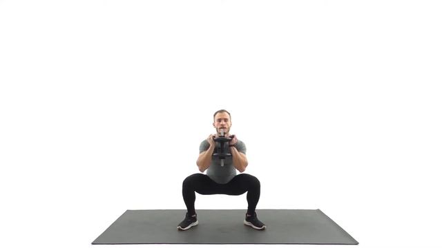 #13 Приседания с гантелей на груди. Техника выполнения.