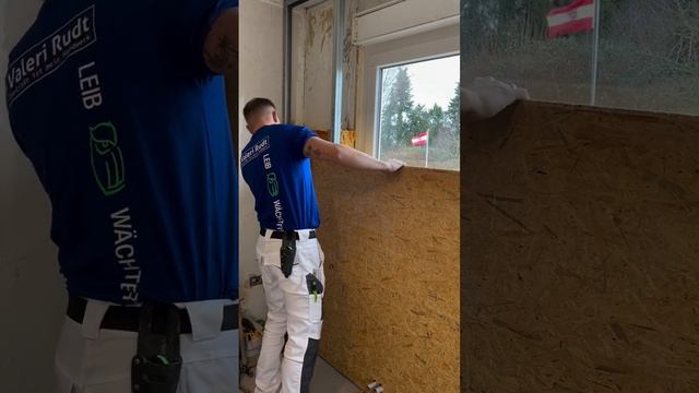 Утепление стены вокруг окна минватой и OSB