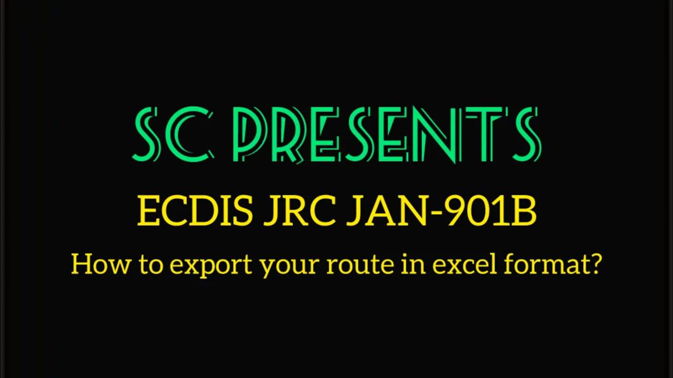 How to export your route in excel format on ECDIS JRC JAN-901B / Как перевести маршрут в Excel?
