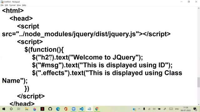 jQuery Class 1