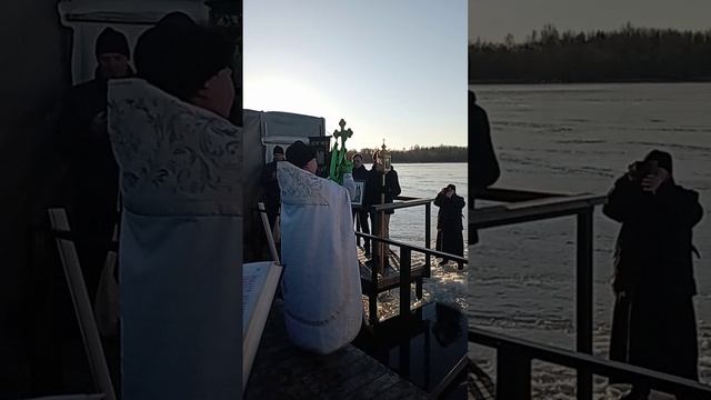 Освящение воды в Дымском озере.