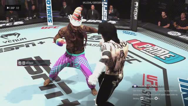 Учусь играть в UFC 5 Бой против якудза в онлайн карьере #1