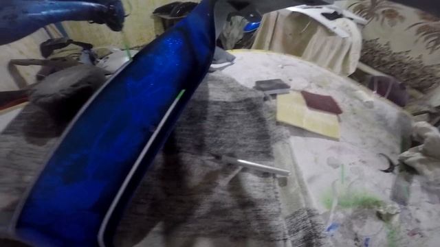 ЦВЕТОЧНЫЙ МОТОЦИКЛ .YAMAHA FJR 1300. ПОКРАСКА В КЭНДИ.