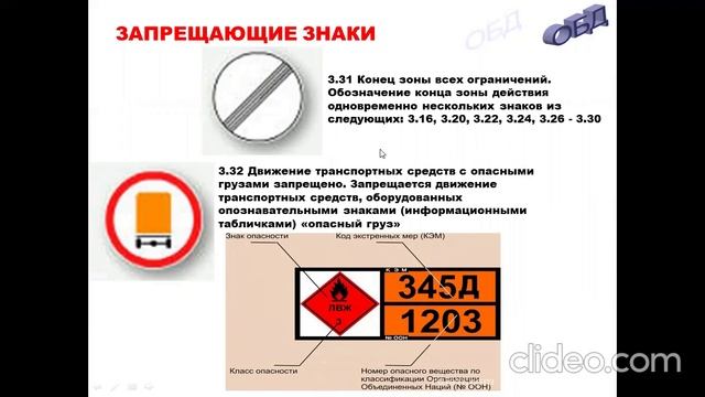 Запрещающие знаки