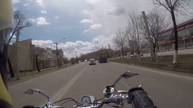 Поездка за трубой для руля.