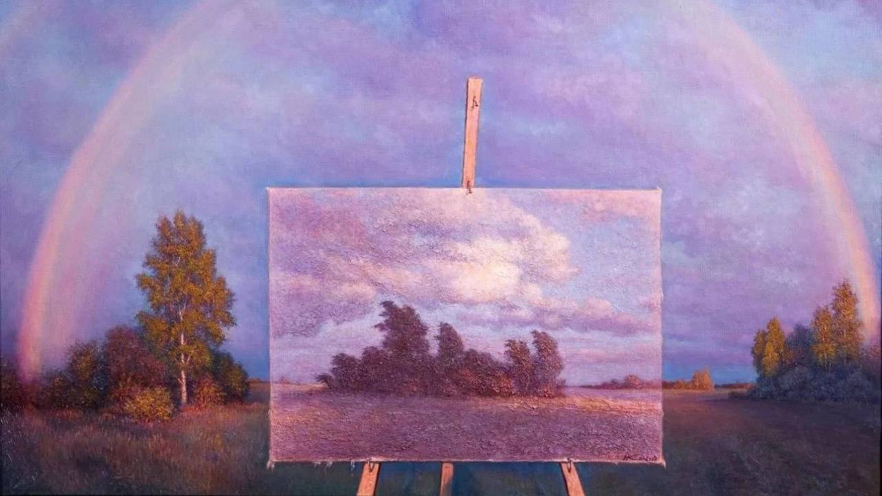 Николай Касаткин. Весна. Горящее поле. 2004