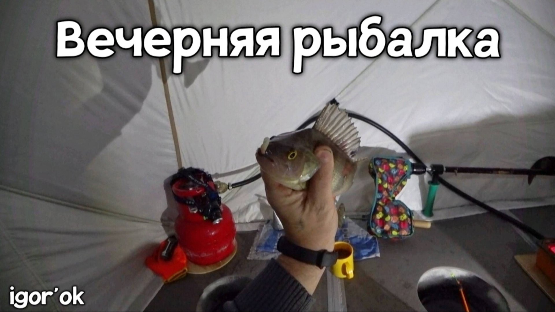 Вечерняя рыбалка в Январе(р.Туба)