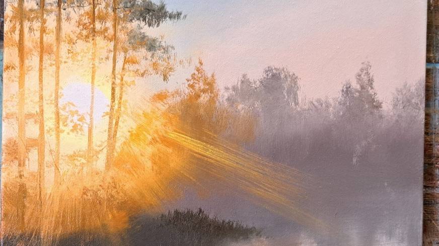 Восход.Живопись маслом