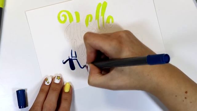 АКВАРЕЛЬНЫЕ МАРКЕРЫ MARABU AQUA PEN 🍁 Пишем HELLO AUTUMN 🍁 Каллиграфия и Леттеринг