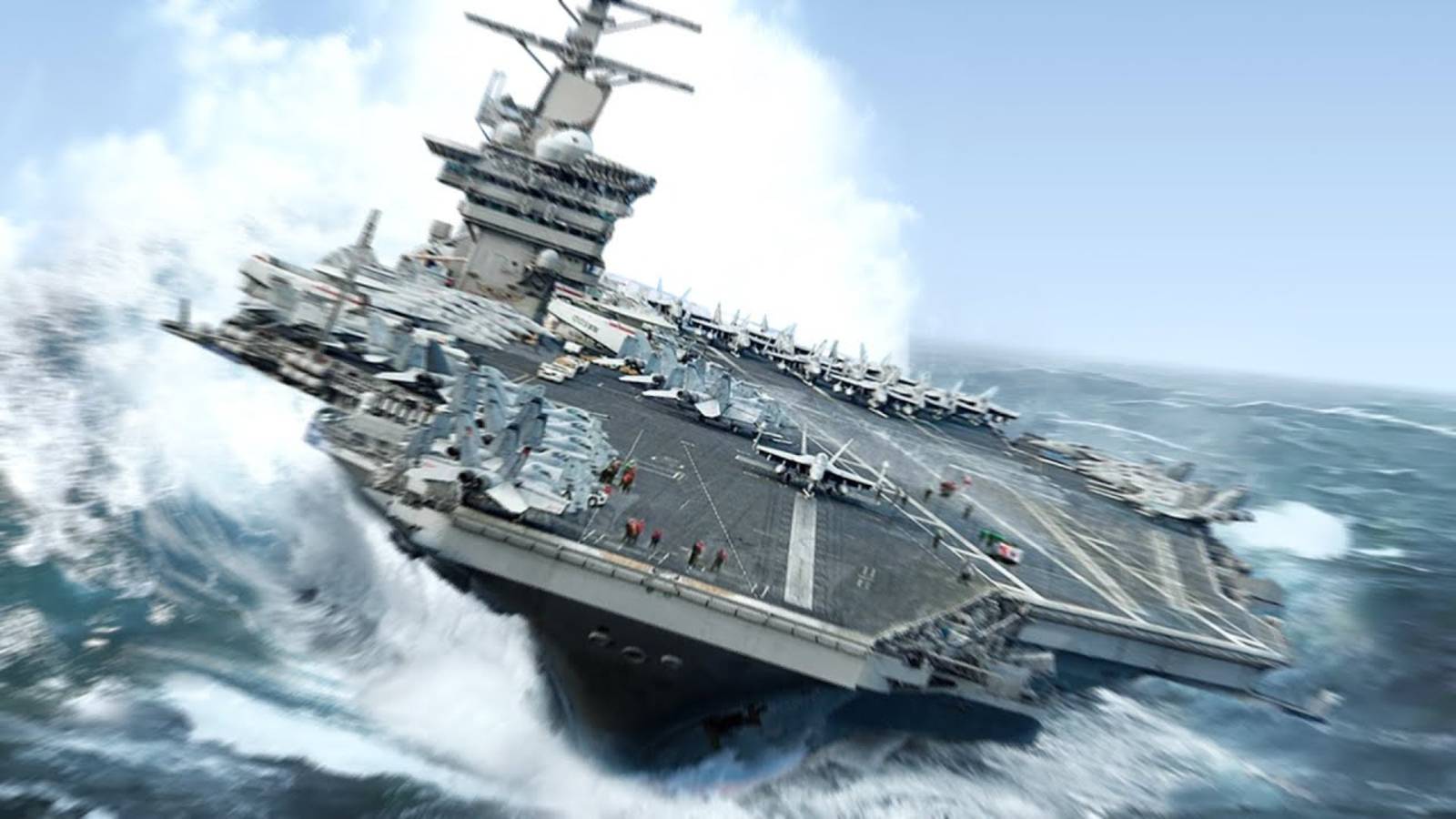 Жизнь на корабле ВМС США Джеральд Р. Форд во время 12-балльного шторма!