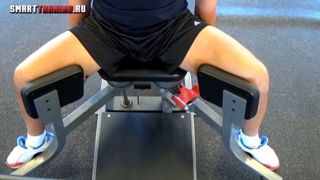 Сведение ног сидя в тренажере