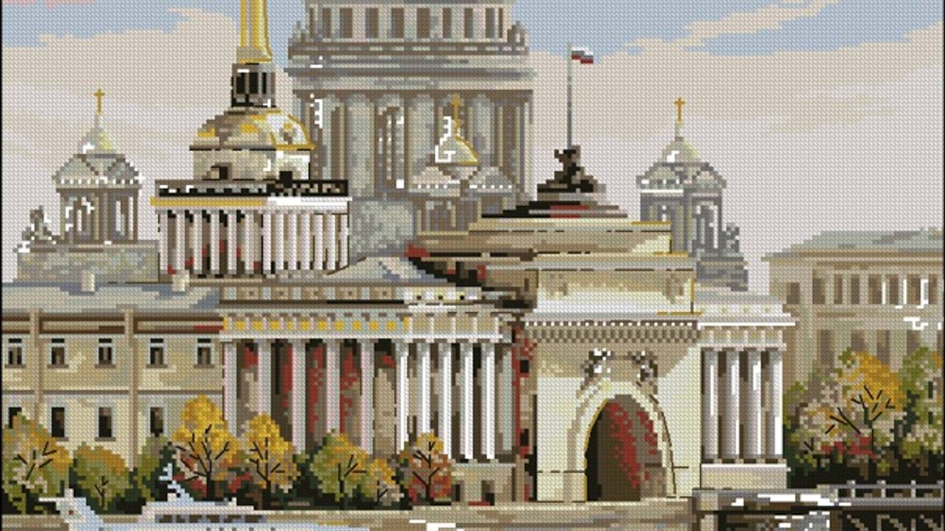 Вышивка "Адмиралтейская набережная "