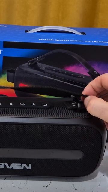 SVEN PS-255, Портативная акустическая система с беспроводным микрофоном, Bluetooth и FM-радио #sven