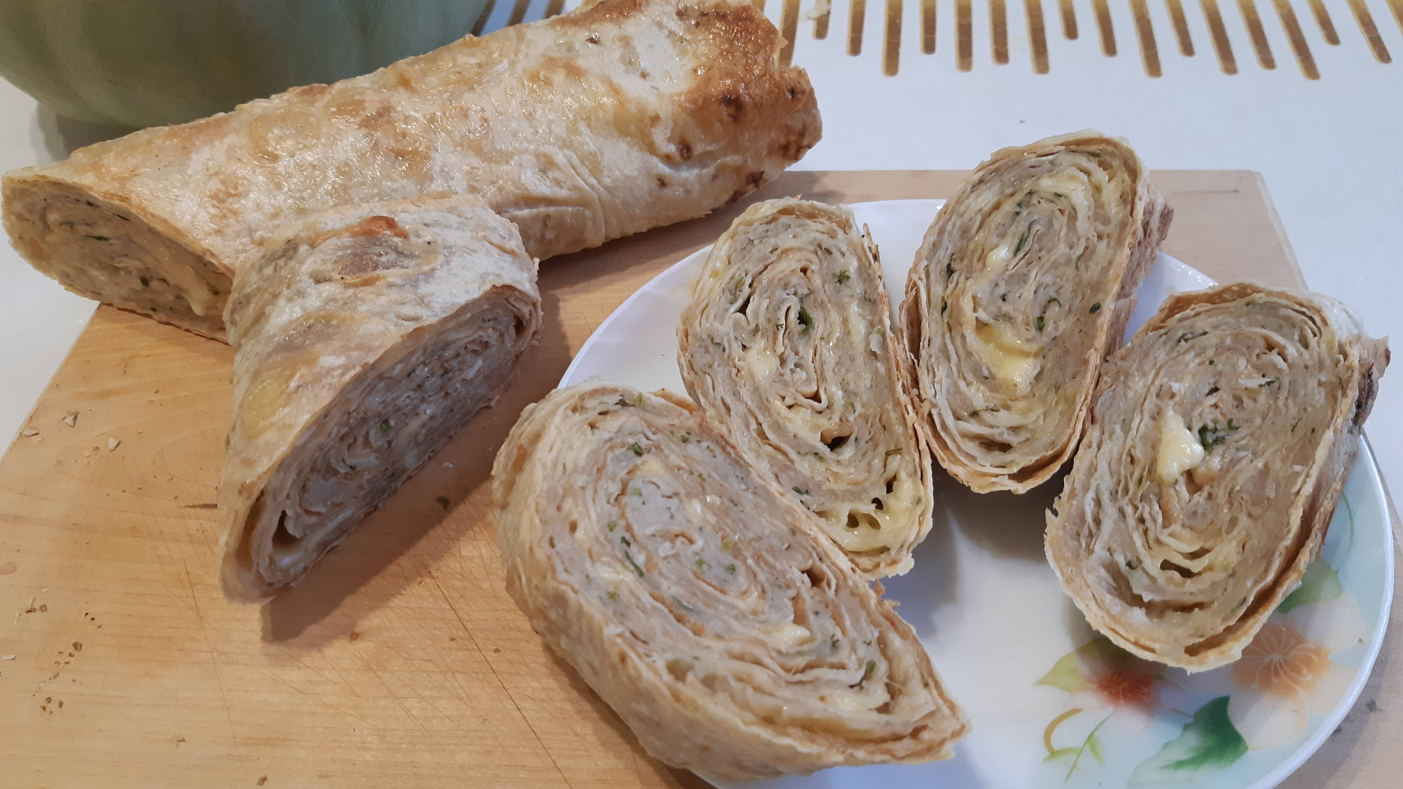 Горячий рулет из лаваша //вкуснота