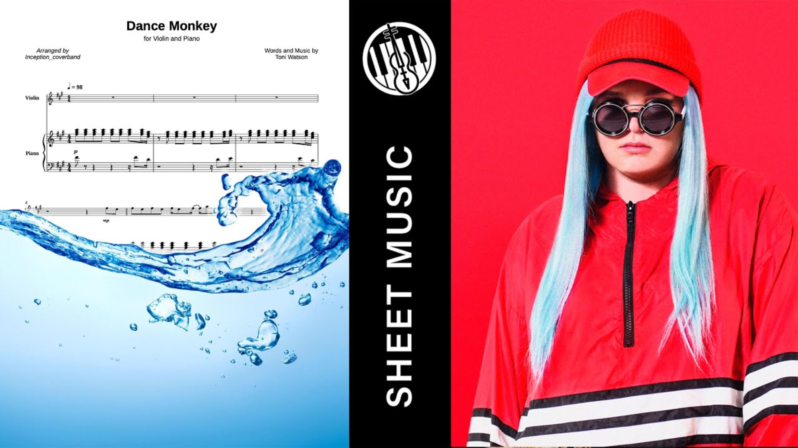 Tones and I - Dance Monkey | Ноты для Скрипки и Фортепиано + Минус в подарок!