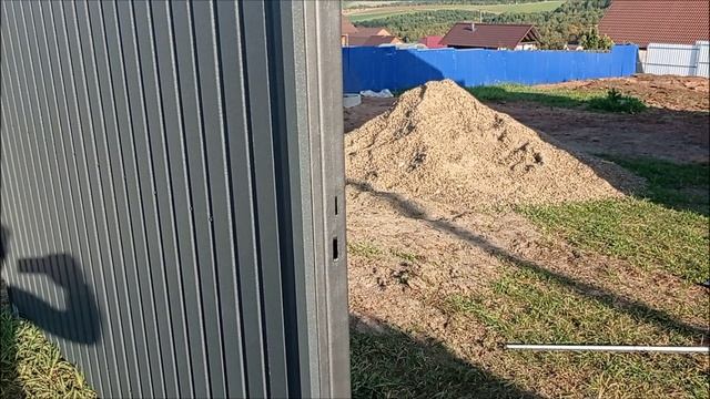 Откатные ворота, калитка забор в Красноярске, профлист викинг графит с10