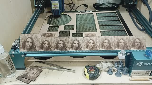 SCULPFUN S9 трассировка фотографии на разных настройках