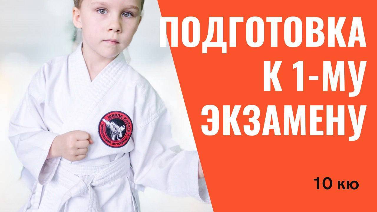 Подготовка к первому экзамену по каратэ (на 10 кю).