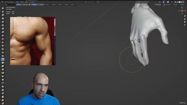 5 - Придание формы кисти и отделка руки на костях