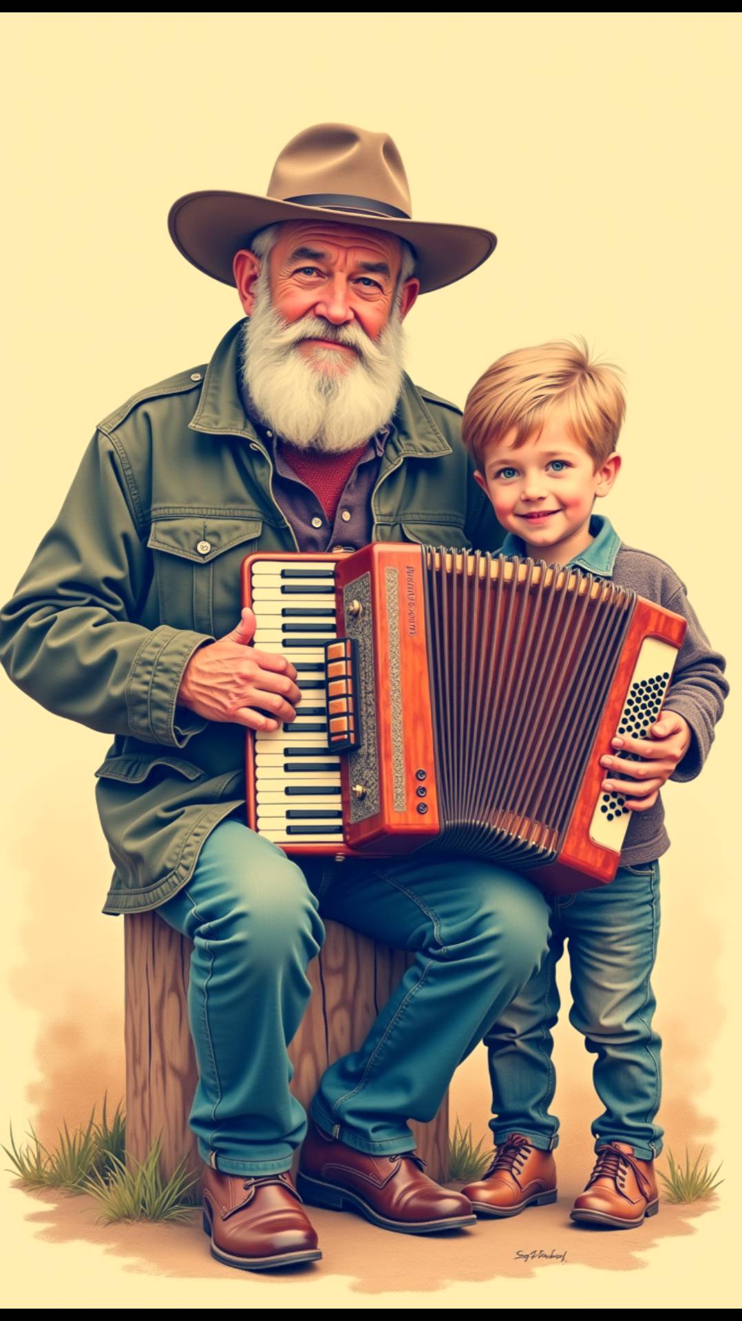 ДЕДУШКА ИГРАЕТ НА ГАРМОШКЕ! Веселая песня про дедушку! С ДНЁМ ДЕДУШКИ!