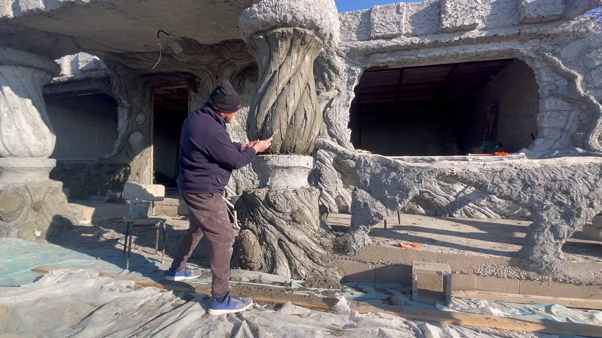 оформление фасада дачных домиков работа Эльдара Асанова.