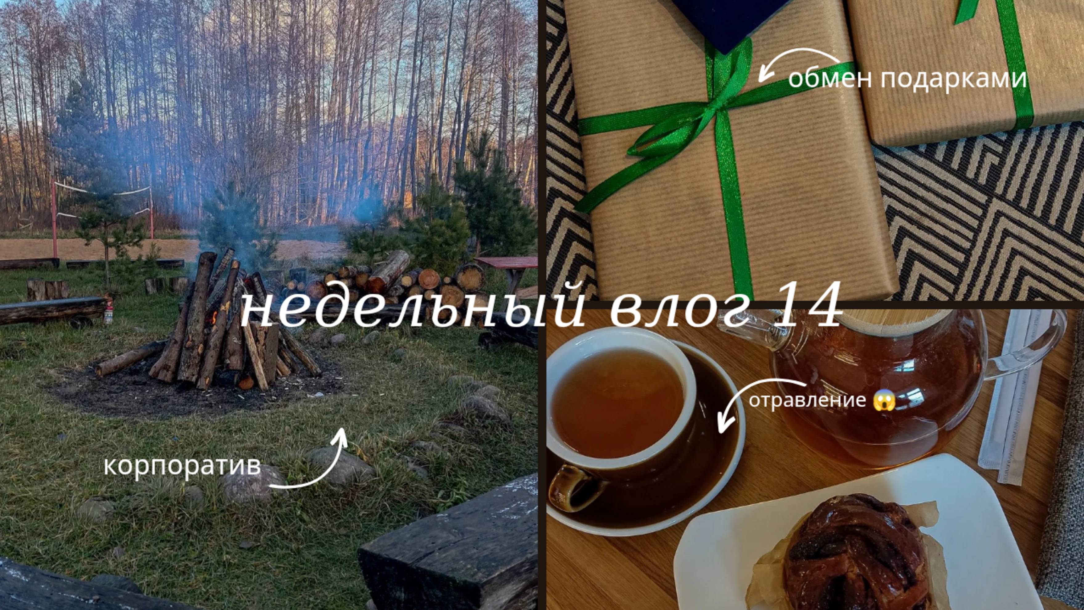 Недельный влог 14. Корпоратив, отравление, обмен подарками 😱