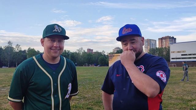 Бейсбол. Послематчевое интервью. Пётр Денисов (Athletics)