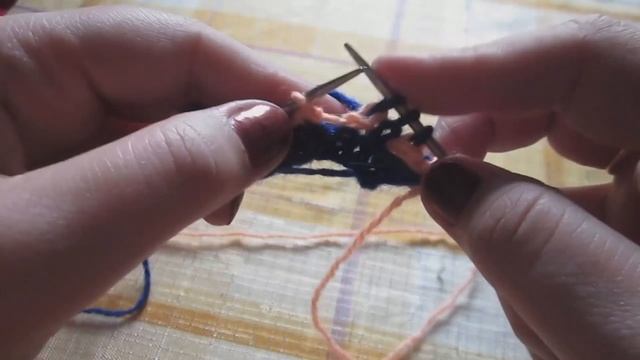 2. МК# узор "Фиалки" для тапочек и следочков #из остатков пряжи в технике ленивого жаккарда #