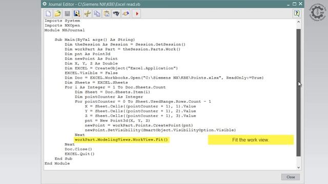 Import Points from MS Excel in Siemens NX by Journal #1 - смотреть ...