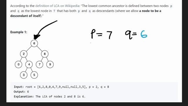 07 - Leetcode 235: Lowest Common Ancestor of a Binary Search Tree (RU)