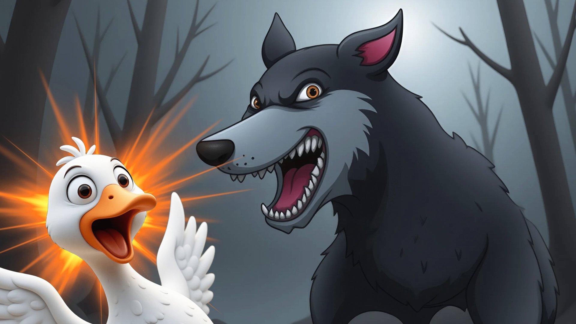 ВОЛК И ГУСЬ — ЗИМНЯЯ СКАЗКА 🦢🐺