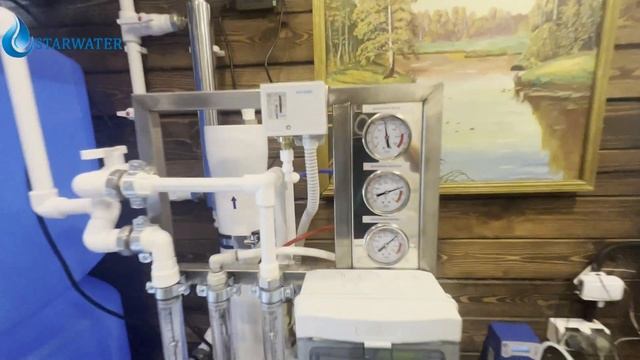Монтаж системы очистки воды из скважины от хлоридов с предочисткой от железа от STARWATER!