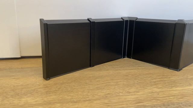 Плинтус алюминиевый на клипсах Черный матовый (100х11х3000 мм)