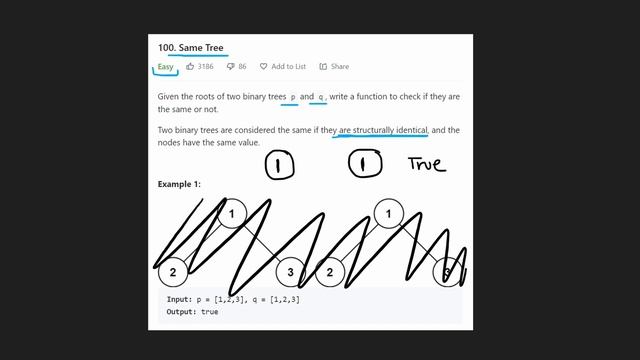 05 - Leetcode 100: Same Tree (RU)