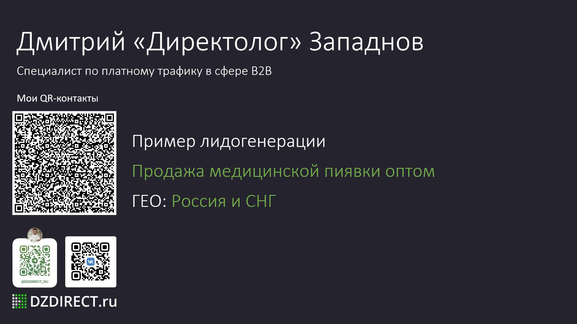 Кейс Продажа пиявок оптом Яндекс Директ Дмитрий Директолог Западнов